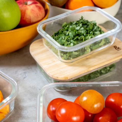 Rectangle Eco Stow Set - Glass & Bamboo Pantry Containers – The Minimal Co.